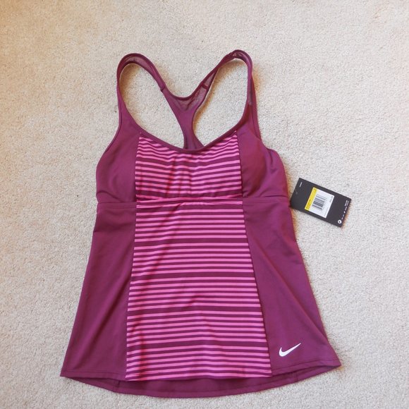 Nike | Swim | Womens Nike 6 Stripe Racerback Tankini Top Nessa252622 ...